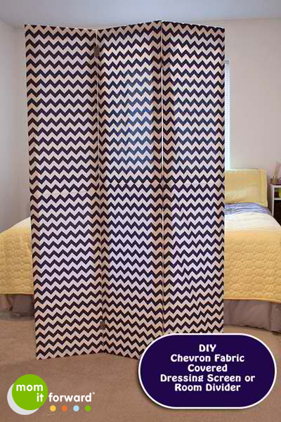 DIY: How to Make a Chevron Room Divider or Dressing ScreenMom it Forward